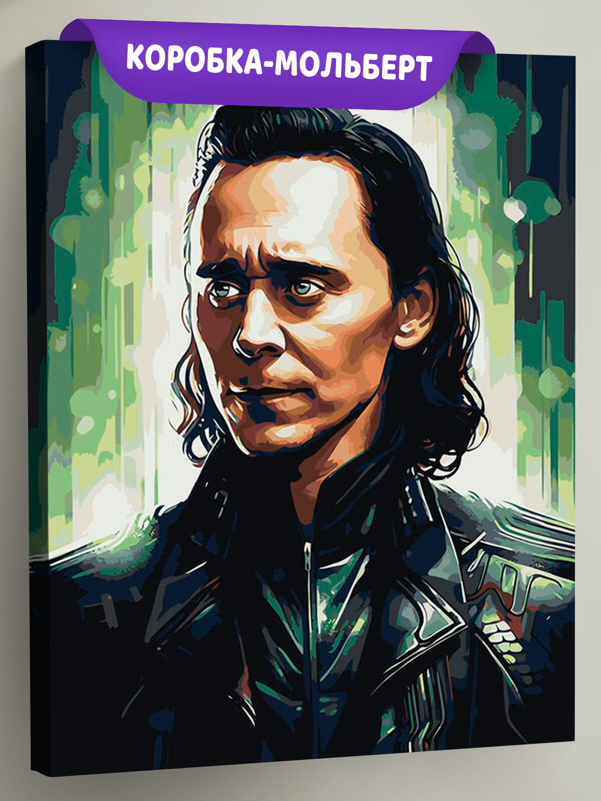 Картина по номерам на холсте с подрамником "Марвел Marvel: Бог обмана Локи 4" Раскраска 40х50, Мстители Мужчины Фильмы