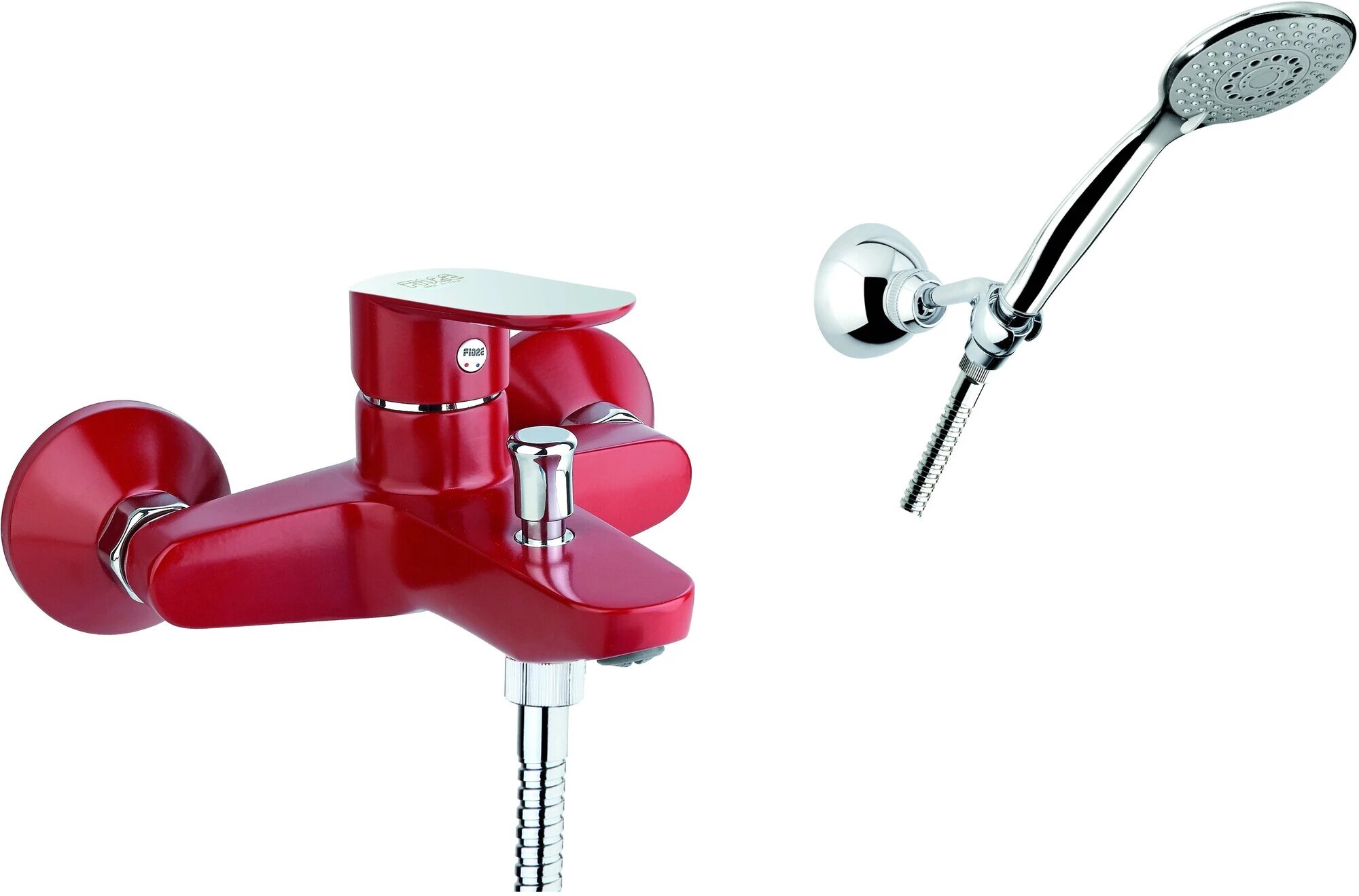 Смеситель для ванны Fiore KEVON CHIC 81RX8150, хром/красный
