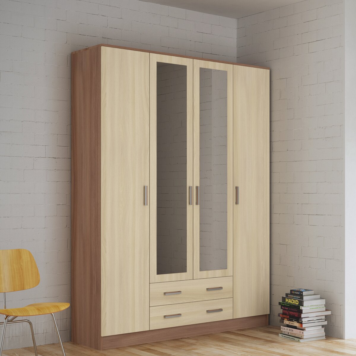 Шкаф для одежды Эра Квадро 160 x 48.7 x 220 см