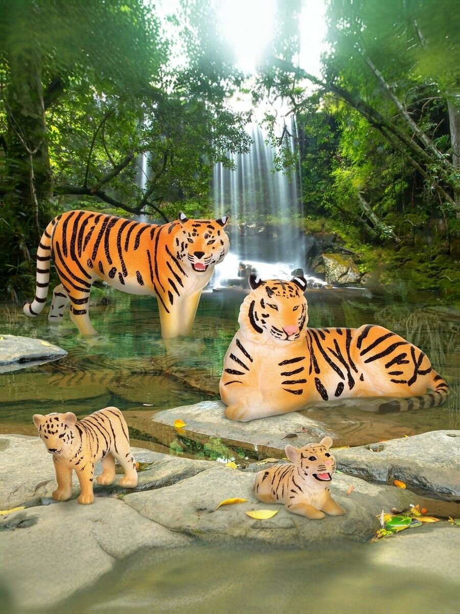 TERRA BY BATTAT Игровой набор Семейство тигров фигурки животных коллекционные для детей от 3 лет