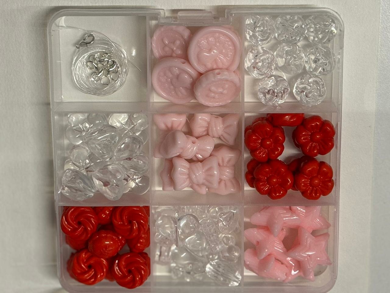 Набор бисера для рукоделия, пластик, разный размер, цвет и форма