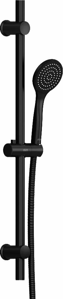 Душевой гарнитур Dorff Comfort D0108000BL черный, матовый, из нержавеющей стали, лейка для душа со шлангом и штангой