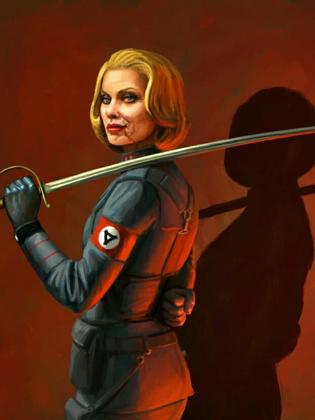 Плакат, постер Wolfenstein-Frau Engel на холсте, размер 42х60см