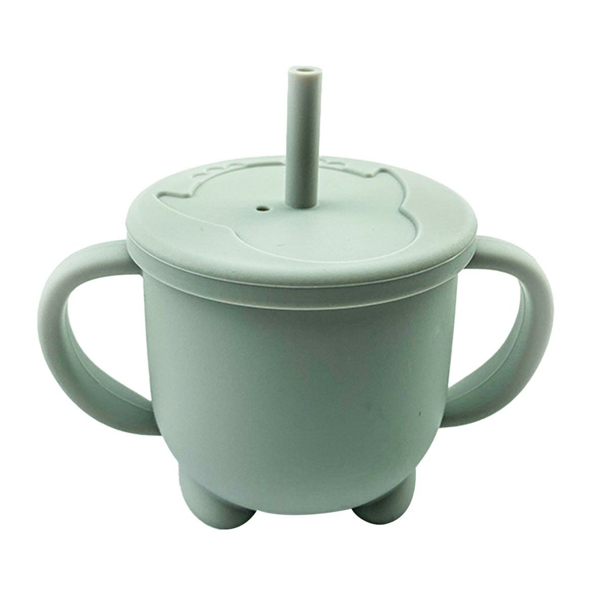 160 мл эластичная чашка для воды нескользящая силиконовая прозрачная шкала теплоизоляция чашка для кормления для дома