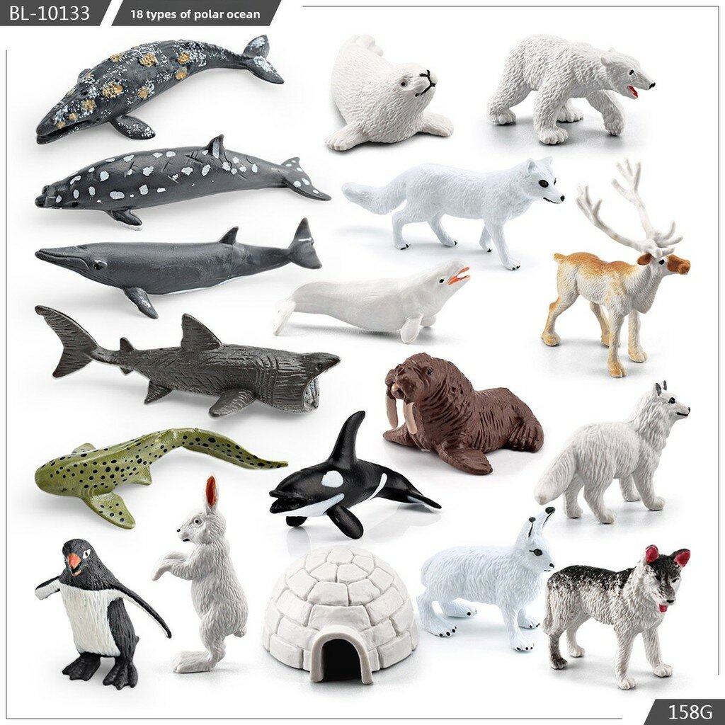 Penguin deer polar bearv pvc модель коллекция для образовательного отображения и любителей морского стиляg