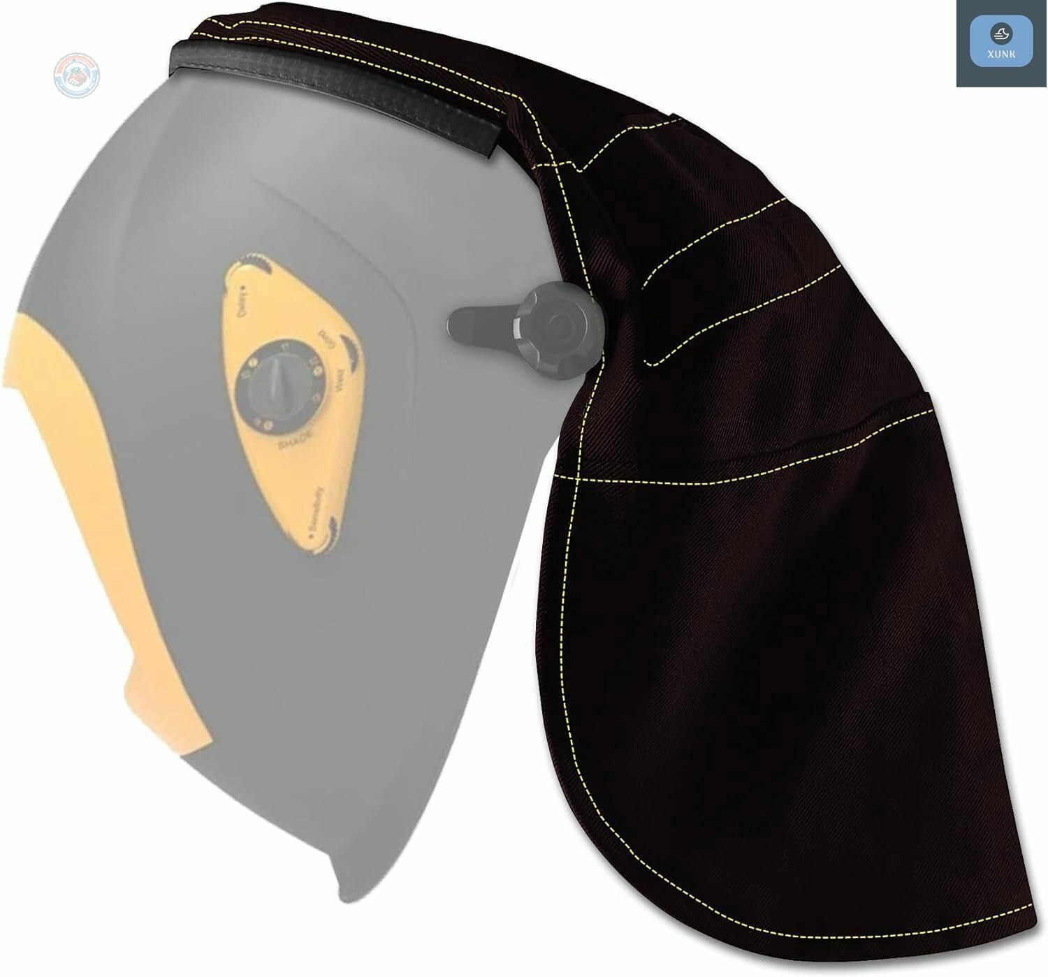 Удлинённый чехол для сварочного шлема, защита от бликов и искр, огнестойкий хлопок, совместимость с Lincoln и другими моделями, лёгкая установка