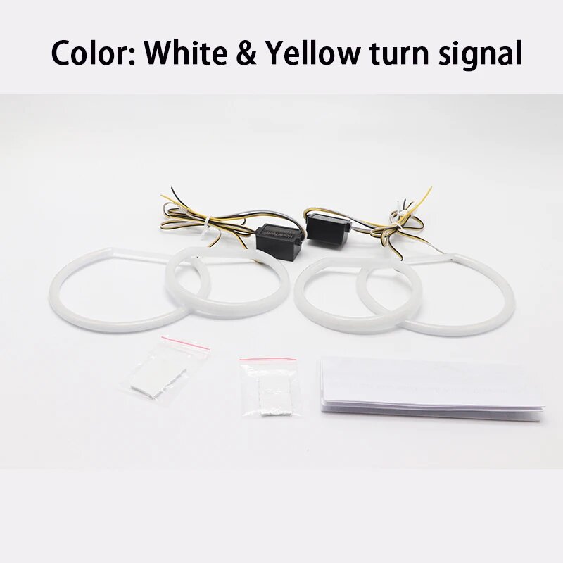 Высокое качество, яркий SMD хлопок, переключатель света, светодиодный кольцо «ангельский глаз», комплект DRL для BMW X5 E53 Facelift 2004-2006, аксессуары white and yellow