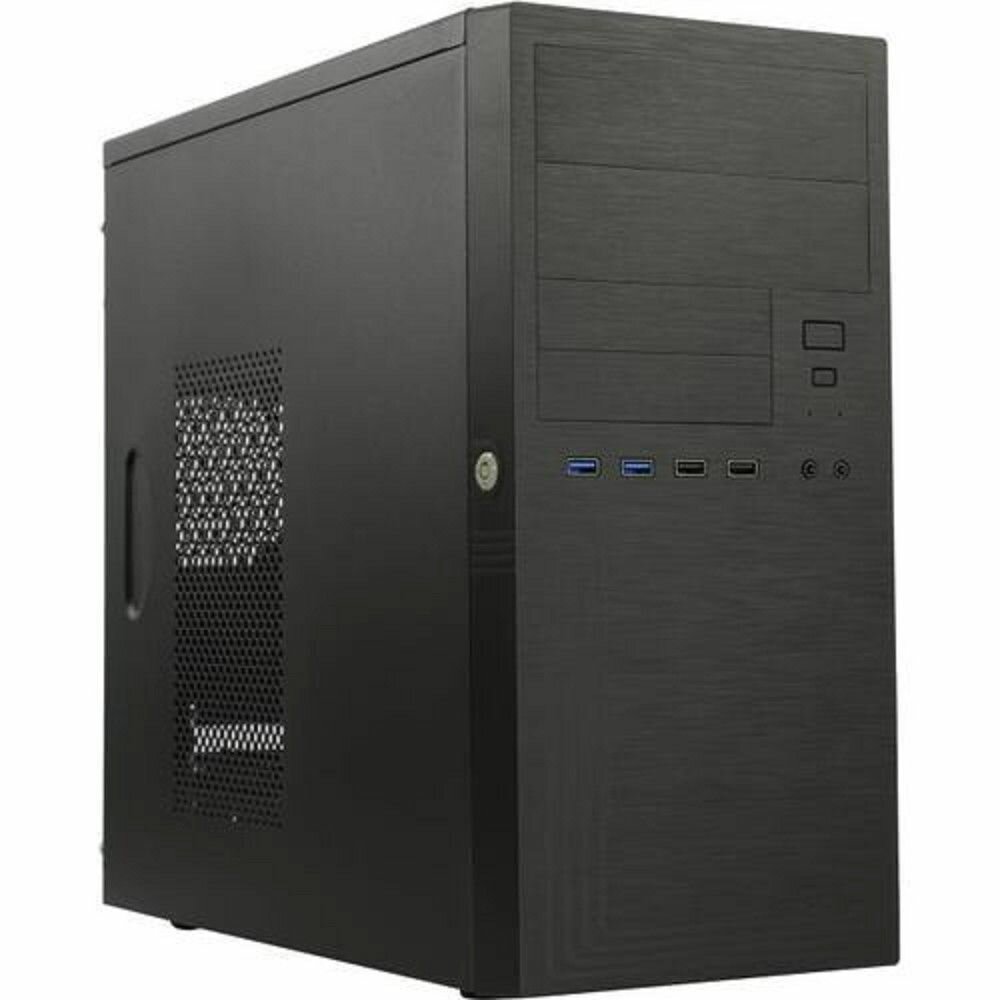 Powerman Корпус для компьютера ES555BK PM - 450ATX U3 2+TypeC 2+2 combo Audio 6188250