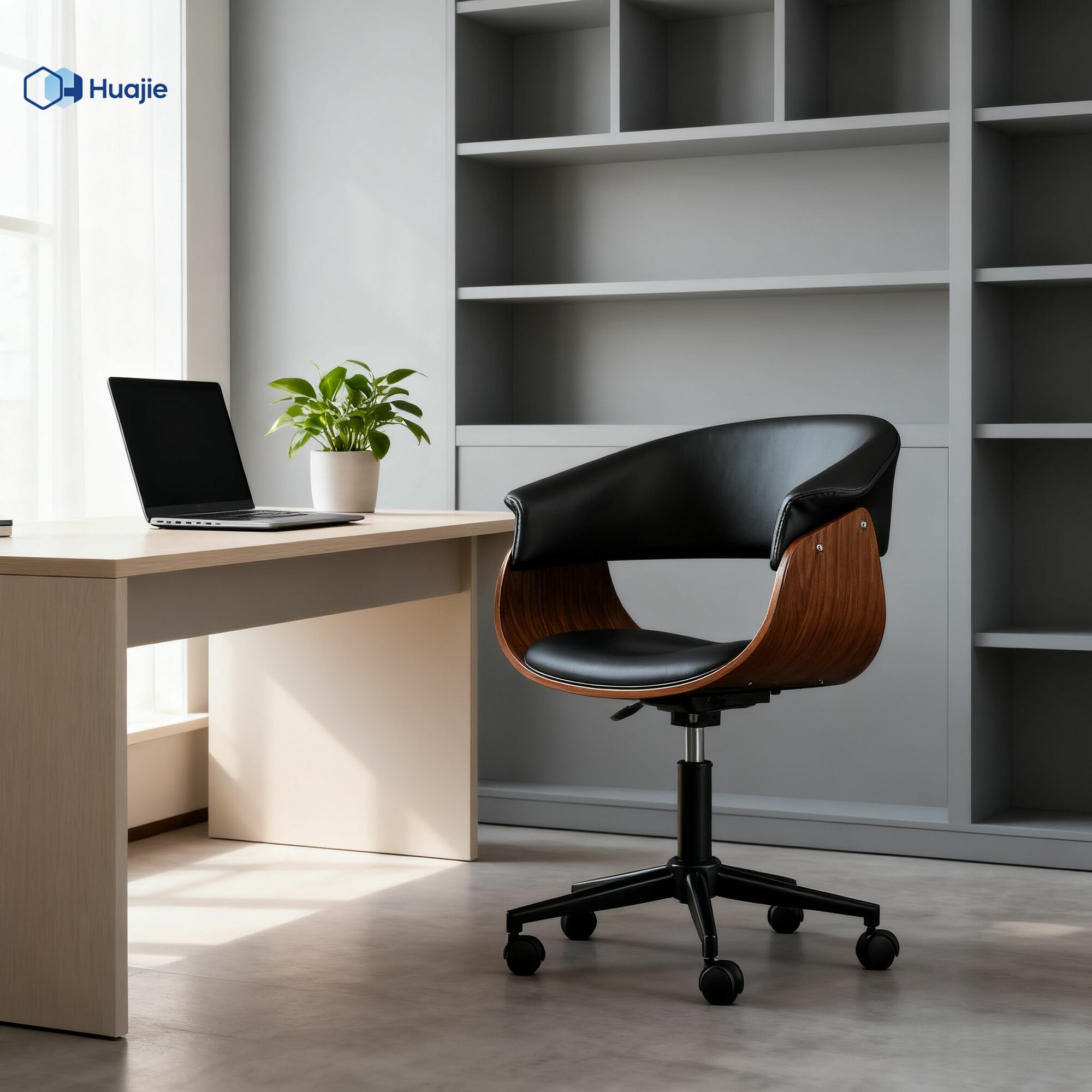 Эргономичное офисное кресло из кожи и массива дерева, которое можно поднимать и опускать, вращающееся на 360 , компьютерное кресло для домашнего кабинета, студии, сидячее и не утомляющее