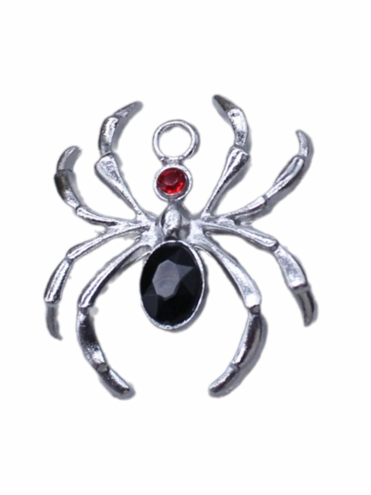 Набор для шитья одежды, Аксессуары ручной работы из сплава crown alloy spider-черные и красные бриллианты на серебряном фоне