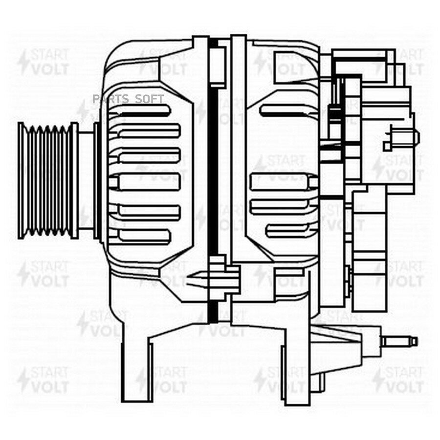 Генератор 90A VW Polo, Skoda Fabia 1.4 99-07 от официального дистрибьютора, STARTVOLT, артикул LG1825