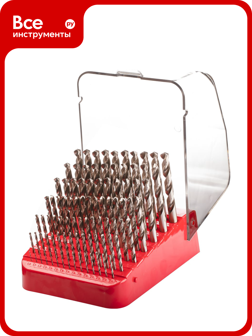 Набор сверл по металлу (1.0-10 мм) 91 шт. RUKO 214223, 10 мм