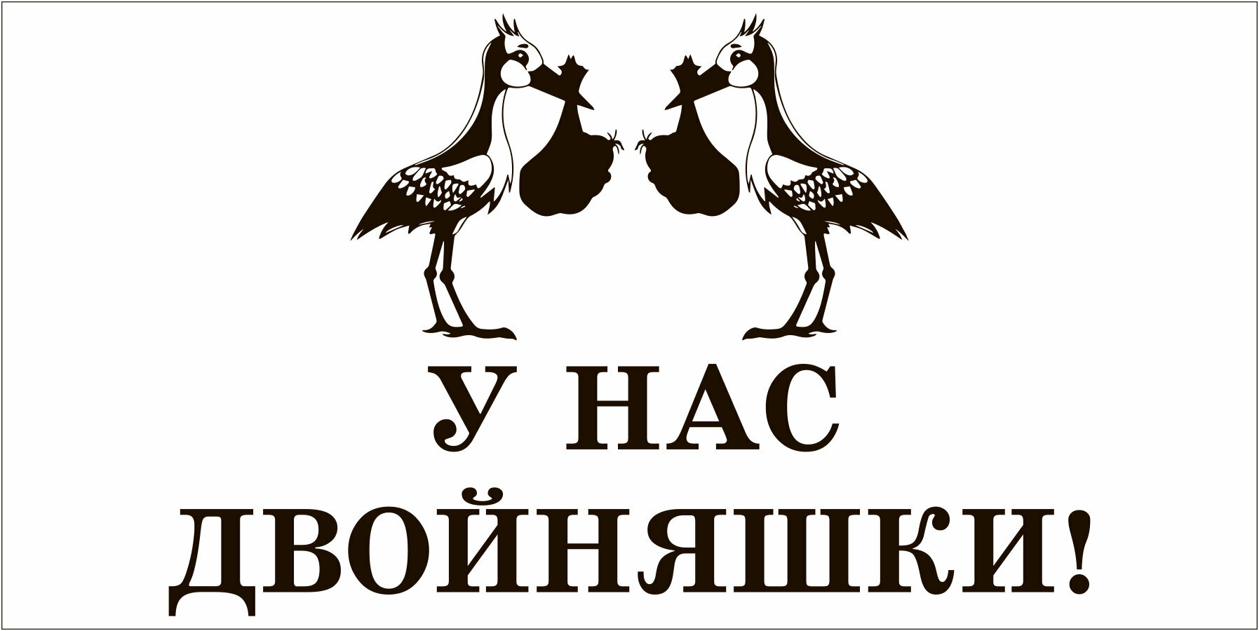 Наклейка, У нас двойняшки, 15x30см, самоклеящаяся пленка, Сити Бланк