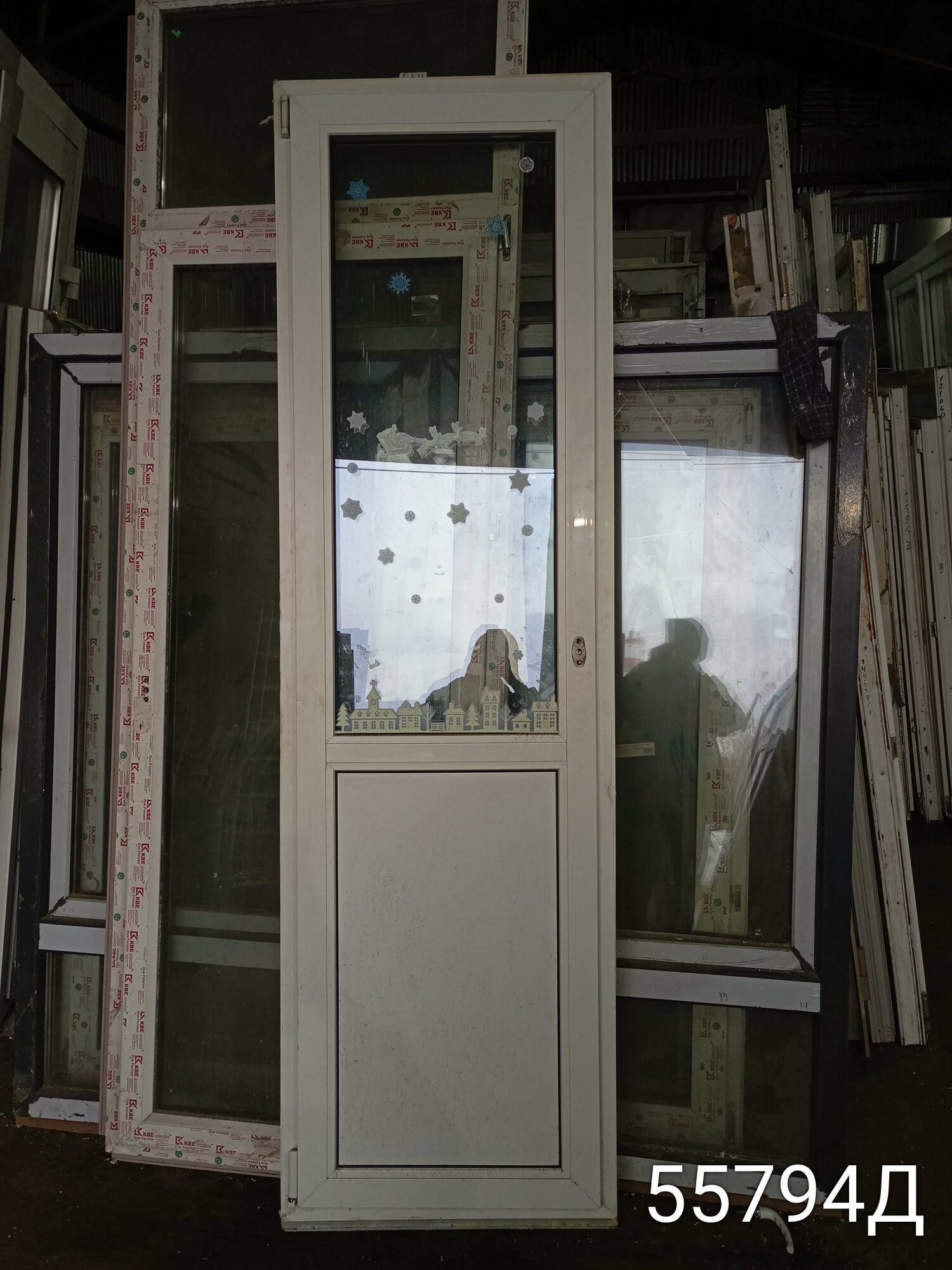 Двери Пластиковые Б/У 2300(в) х 680(ш) Балконные