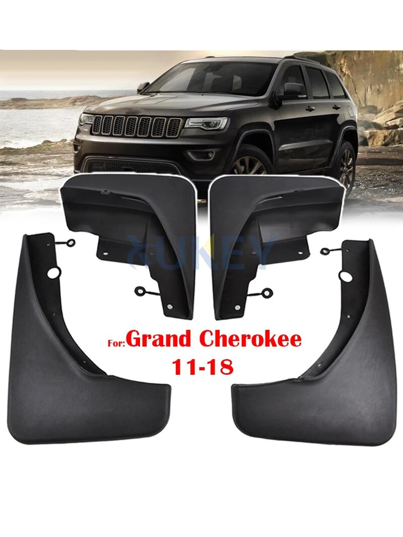Брызговики JEEP Deluxe XUKEY, для Jeep Grand Cherokee WK2, ударопрочный пластик, черные