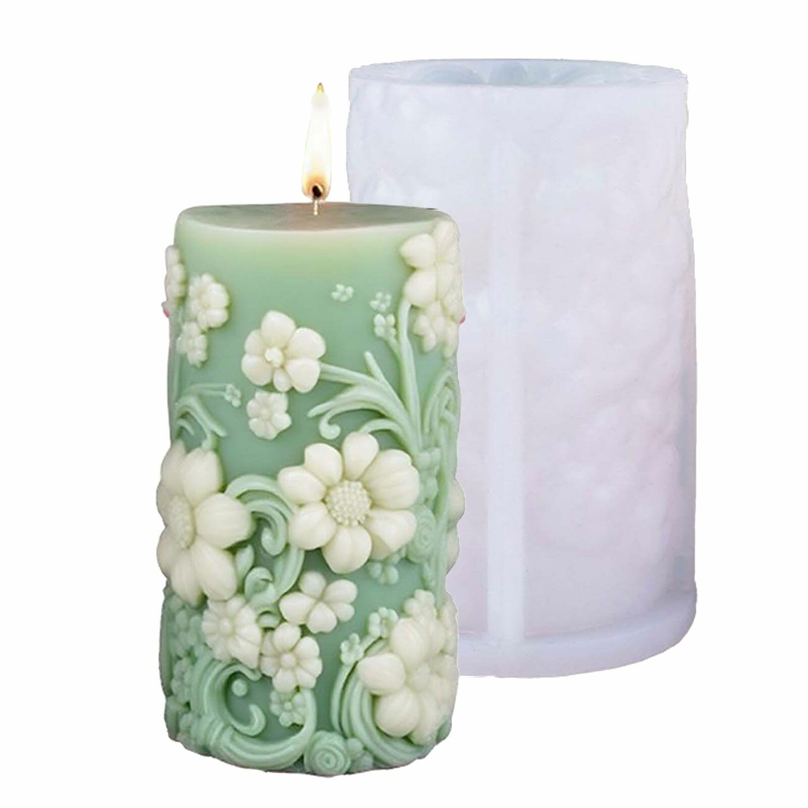 Гибкая силиконовая форма для цветочных свечей с устойчивым основанием домашних творческих проектов