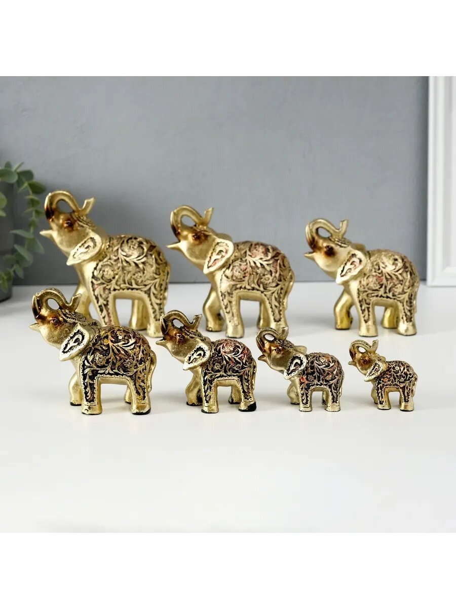 Фигурки Слоны набор 7 шт