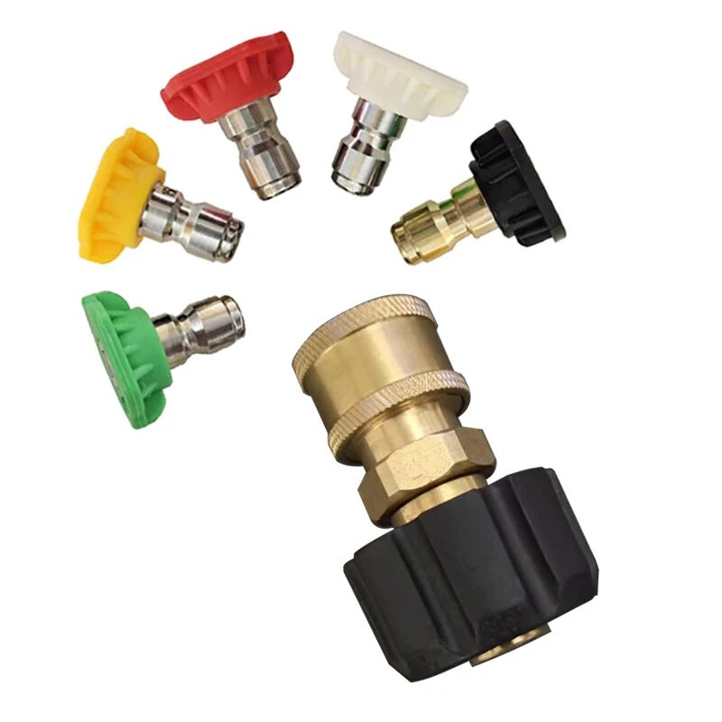 Аксессуары для чистящих машин высокого давления, медь для переоборудования водопроводной трубы для автомойки 1/4 с насадкой, подходящая для Karcher HD, Бесцветный