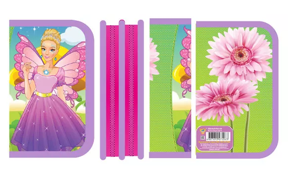 Пенал 2 отделения 190*105 "Блестящая фея" большой