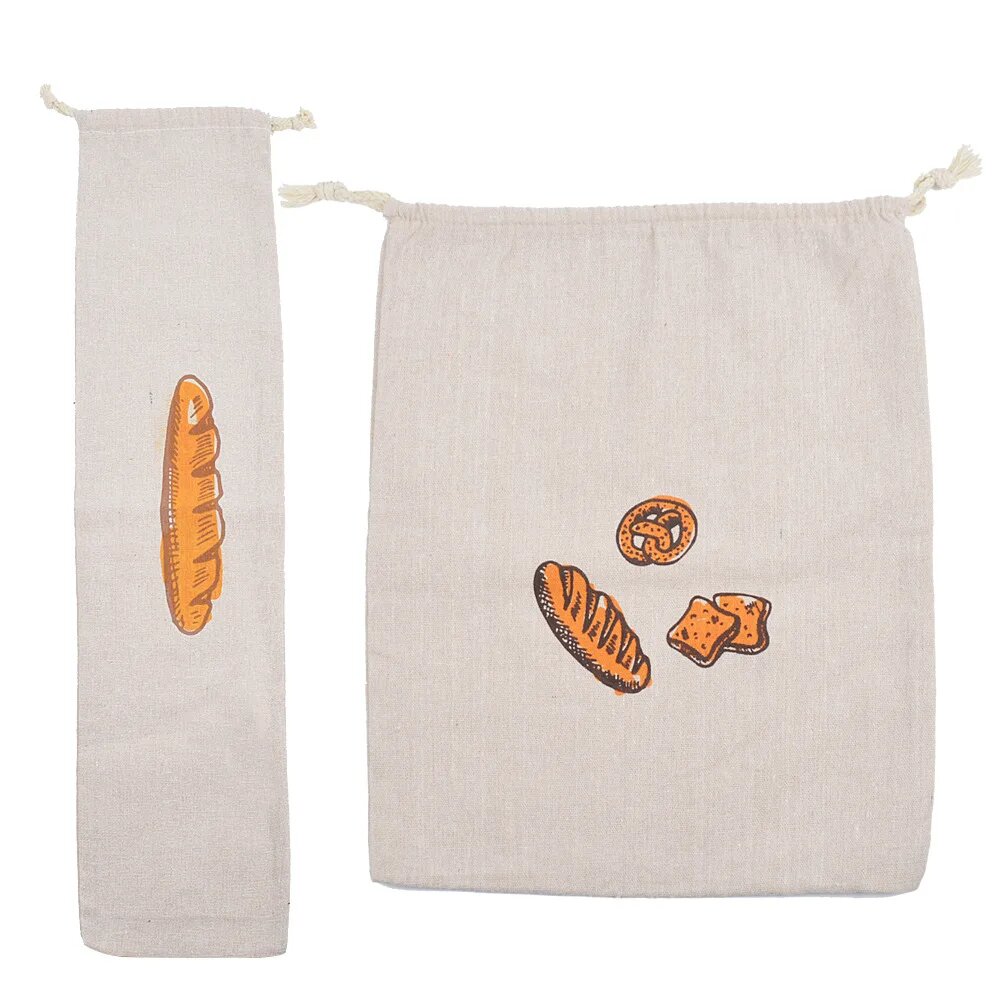 Льняные мешки для хлеба plum