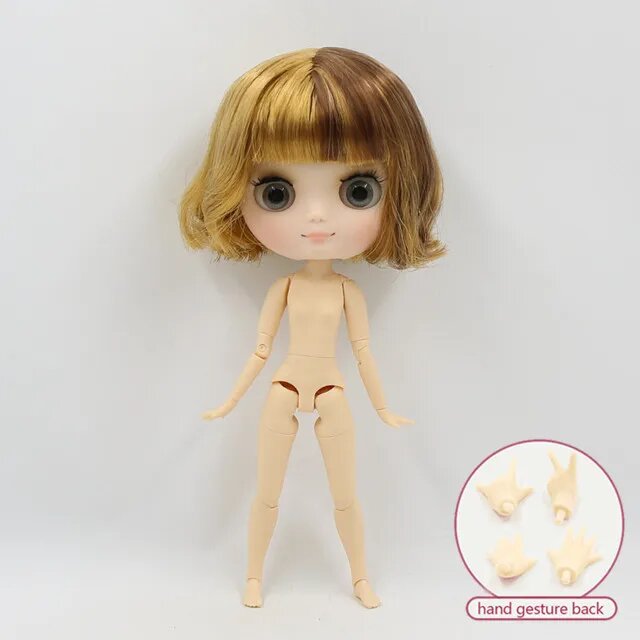 Blythe кукла DBS 20 см Nude, 20cm middle doll, Бежевый, Унисекс