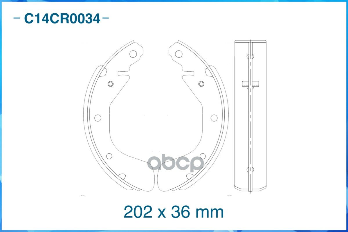 Колодки тормозные дисковые CWORKS арт. C14CR0034