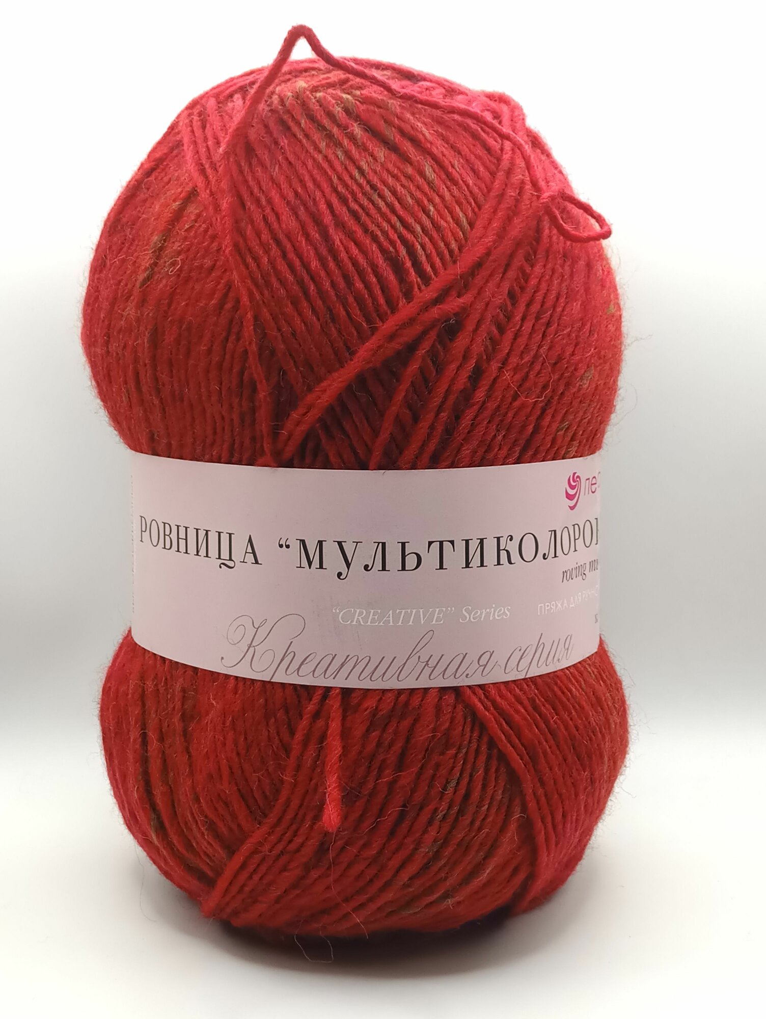 Пряжа Пехорка Ровница Мультиколоровая 1622 (5 мотков, 200г/400м) клубничный джем