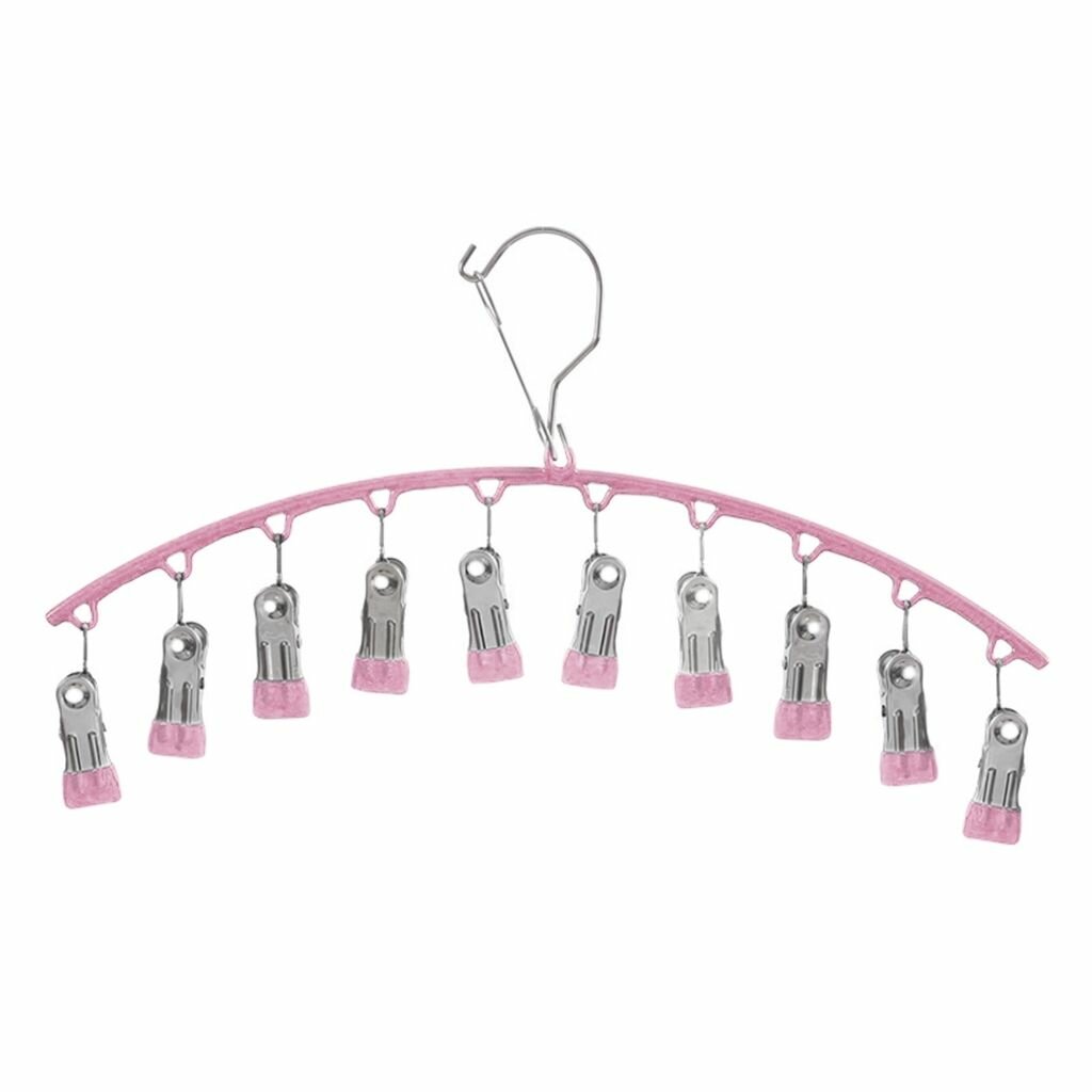 Ветрозащитный зажим для носков на вешалке для одежды-розовый