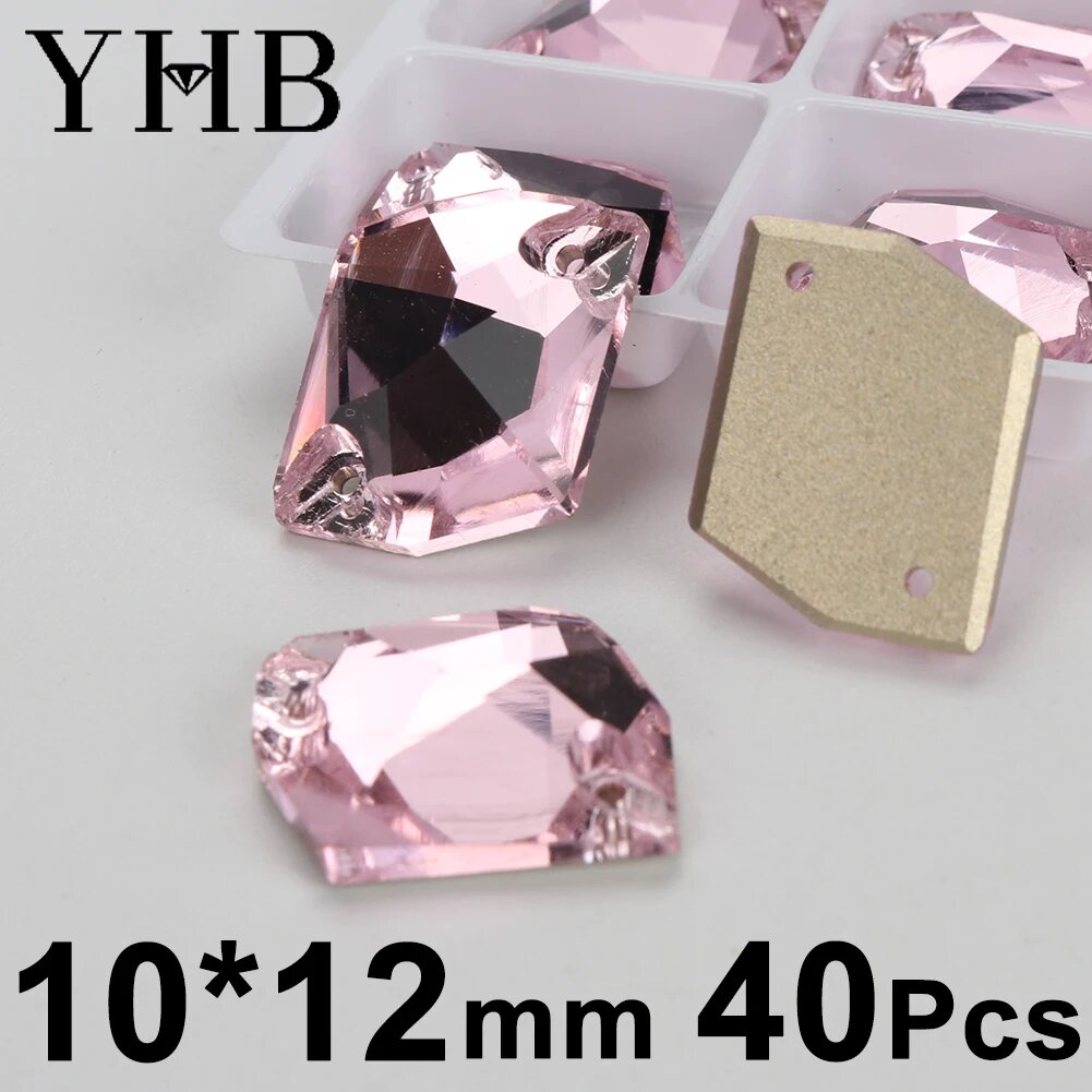 Швейные камни YHB T223 светло-розовые