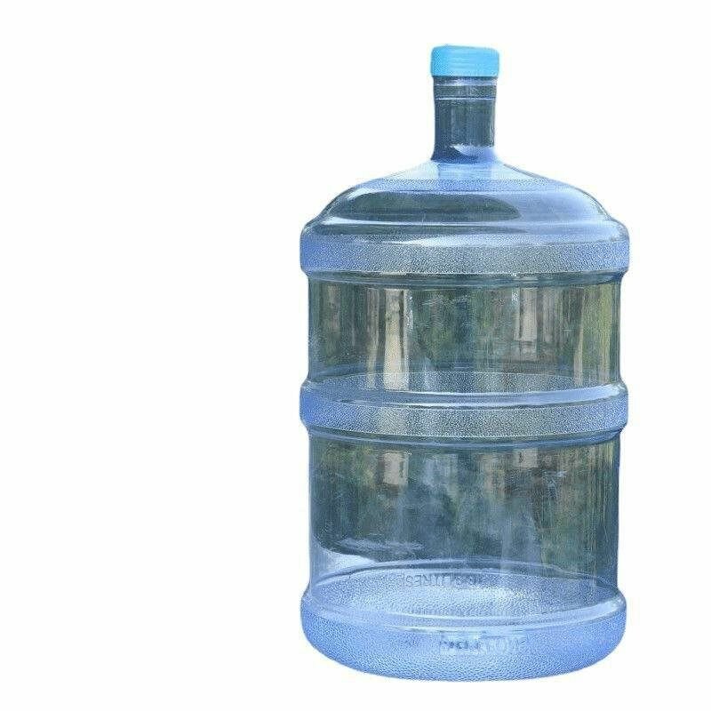 Бутыль 19л для воды с прочной ручкой + 2 пробки / многоразовая / для помпы