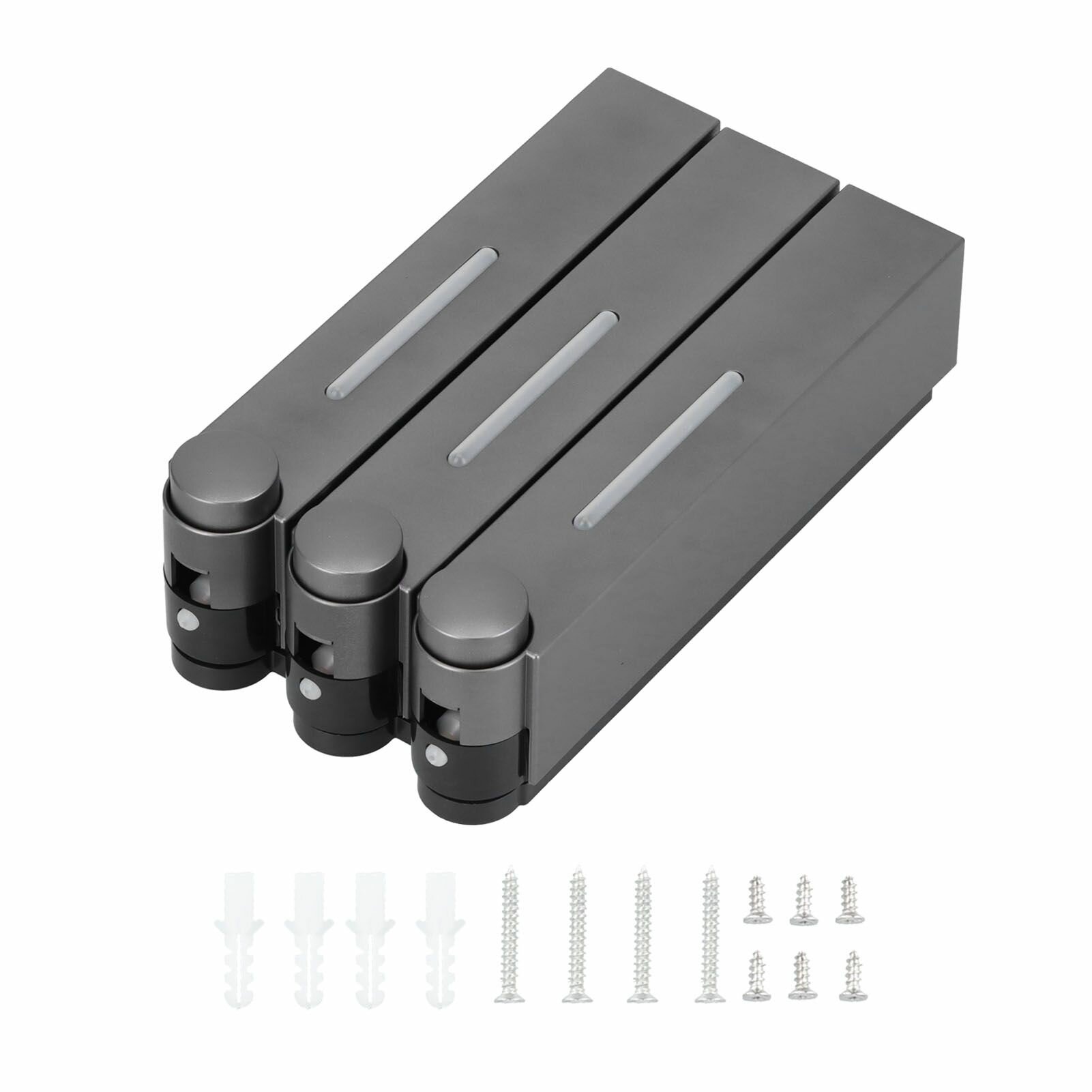 Настенный дозатор мыла, 3-камерный ручной гель для душа, шампунь, контейнер для мыла для рук для дома, отеля, черный