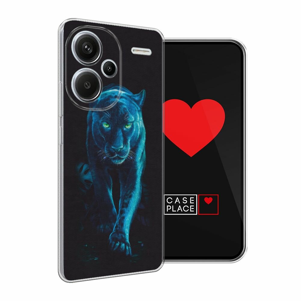 Чехол на Xiaomi Redmi Note 13 Pro+ / Сяоми Редми Нот 13 Про + с принтом "Пантера в лунном свете" — фото 1