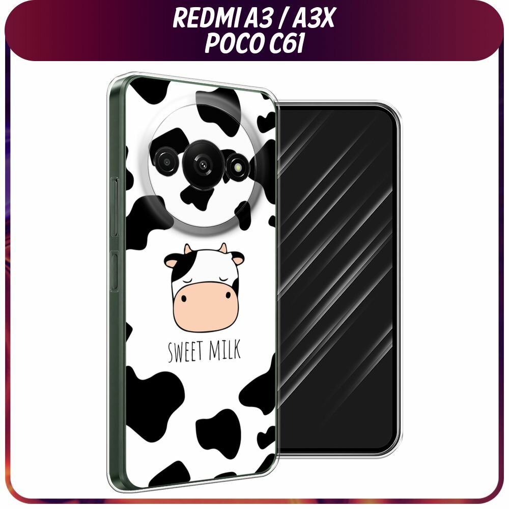 Чехол на Xiaomi Redmi A3/A3x/Poco C61 / Сяоми Редми А3/A3x/Поко С61 с принтом Sweet milk