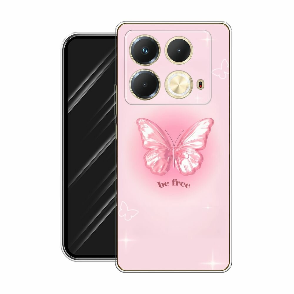 Чехол на Infinix Note 40 / Инфиникс Нот 40 с принтом "Be free butterfly 1" — фото 1