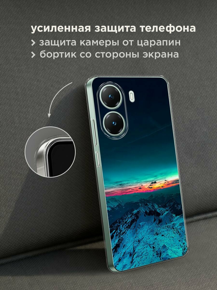 Чехол на Poco X7 Pro / Поко X7 Про с принтом "Закат в горах" — фото 1