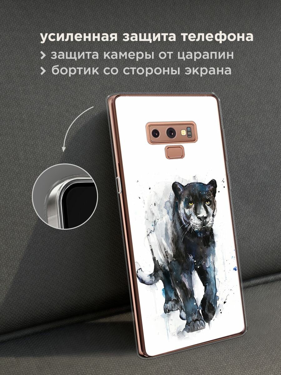 Чехол на Samsung Galaxy Note 9 / Самсунг Галакси Нот 9 с принтом "Пантера арт 3" — фото 1