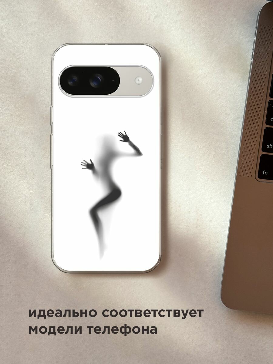 Чехол на Google Pixel 9 / Гугл Пиксель 9 с принтом "Девушка в душе" — фото 1