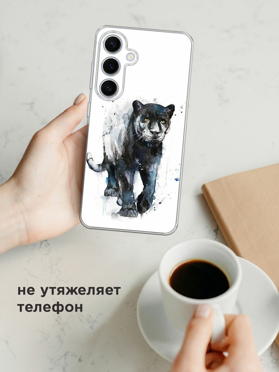 Чехол на Samsung Galaxy S24 FE 5G / Самсунг S24 FE с принтом "Пантера арт 3" — фото 1