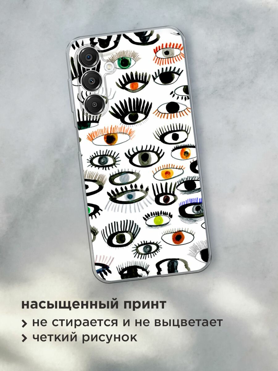 Чехол на Samsung Galaxy A16 / Самсунг А16 с принтом "Глаза акварель" — фото 1