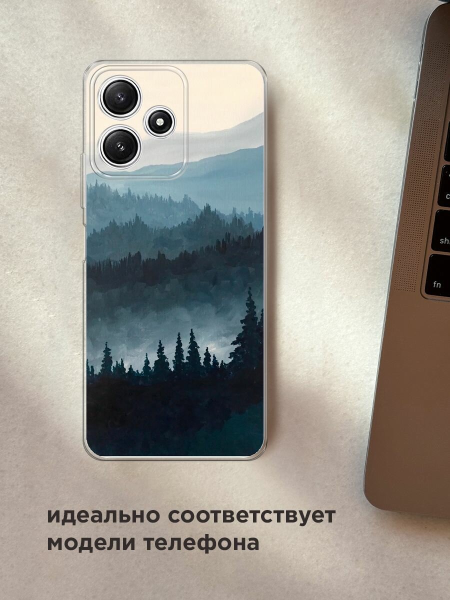 Чехол на Xiaomi Redmi 12 / Сяоми Редми 12 с принтом "Туманные горы" — фото 1