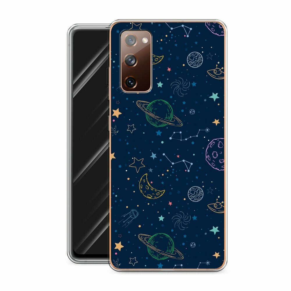 Чехол на Samsung Galaxy S20 FE / Самсунг Галакси S20 FE с принтом "Темно-синий космос" — фото 1