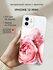 Чехол на Apple iPhone 12 mini / Айфон 12 Мини с принтом "Пионы на белом"