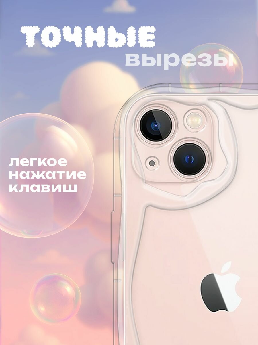 Чехол на Apple iPhone 13 / Айфон 13 с принтом прозрачный, прозрачный — фото 1