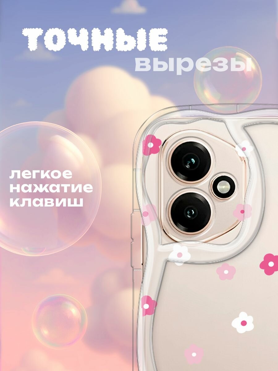 Чехол на Honor 400 / Хонор 400 с принтом "Весенние цветочки рисунок" — фото 1