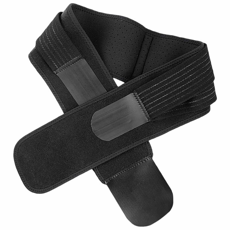 Спортивный фитнес-дышащий поясной бандаж для коррекции лобка и таза с фиксированной талией-черный-L
