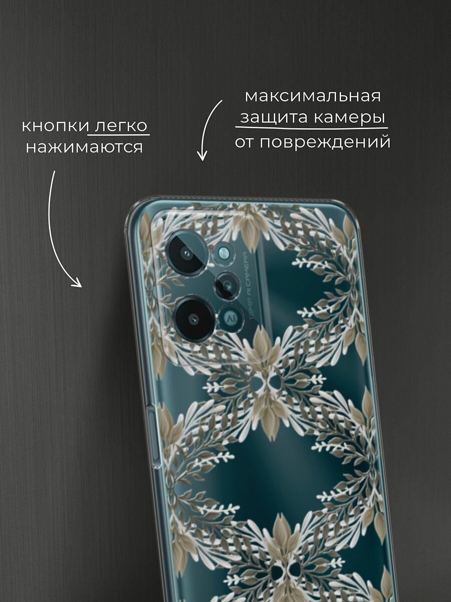 Чехол на Realme C31 / Реалми C31 с принтом "Калейдоскоп цветов" — фото 1