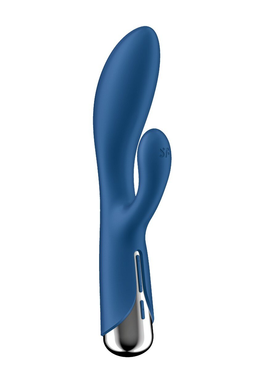 Синий вибратор-кролик с ротацией Spinning Rabbit 1 20 см Satisfyer