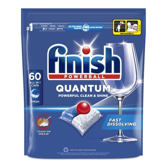 Капсулы для посудомоечных машин Finish QUANTUM, 60 шт
