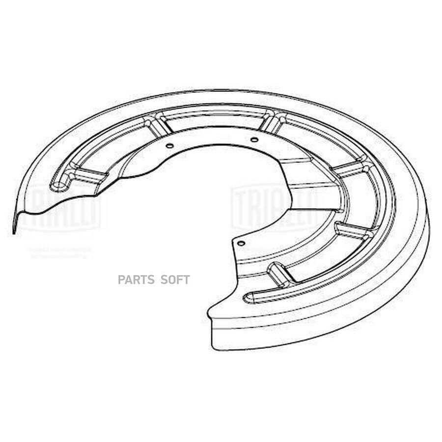 TRIALLI BDSP-2555 Кожух торм. диска для а/м Renault Megane/Scenic II (02-) зад. прав. (BDSP 2555) ()