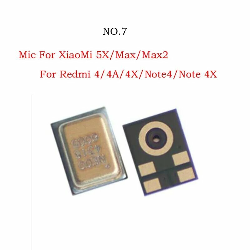 10 шт, Внутренний микрофон для Xiaomi 10 9 8 SE CC9 E T 6 6X 5 4 Max 2 Redmi NOTE 8 7 7A 9S 4X 3 K20 K30 Pro